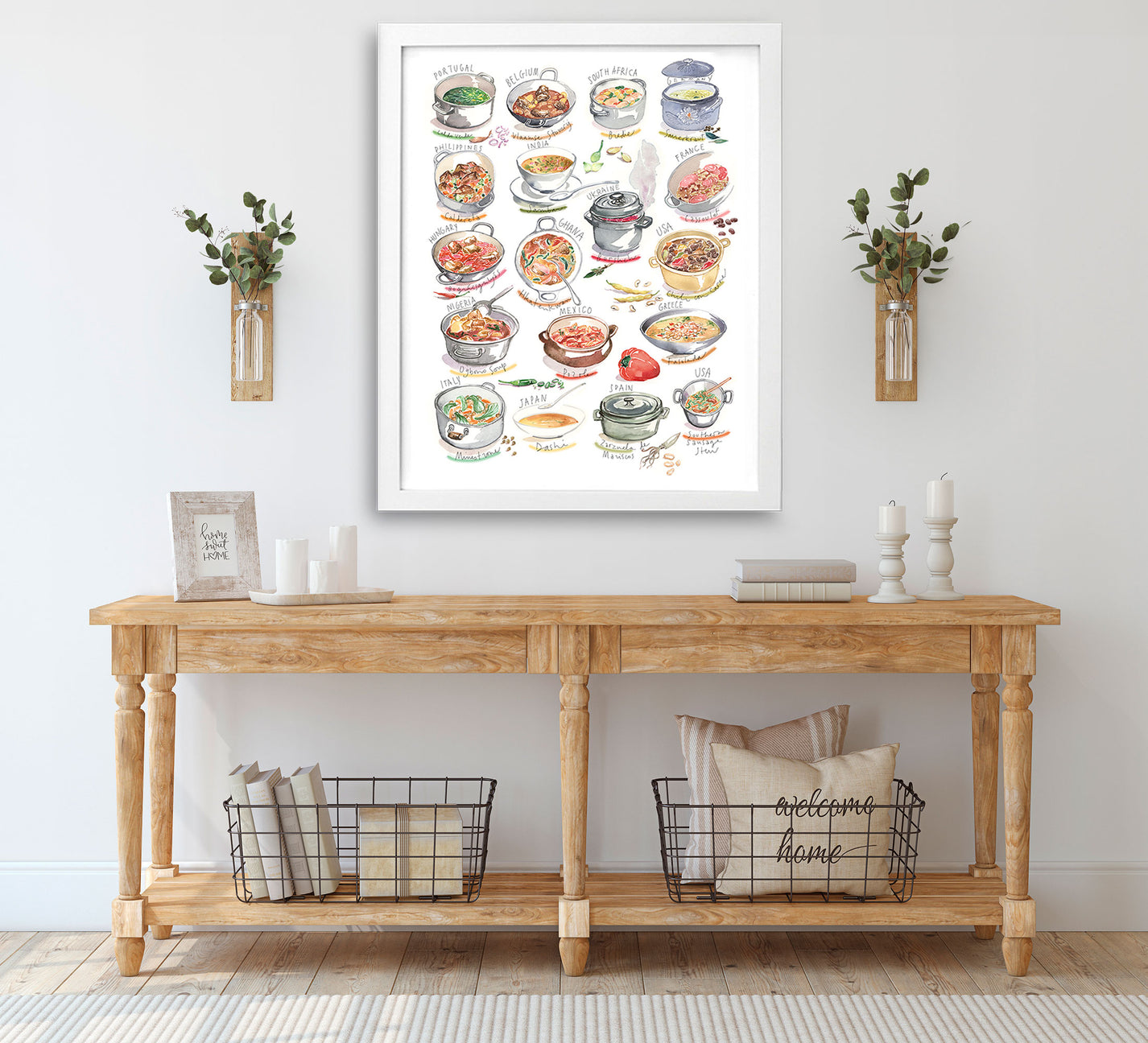 Food around the world watercolor poster – LucilesKitchen