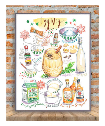 Kitchen art prints, food illustrations, watercolor recipe posters ...