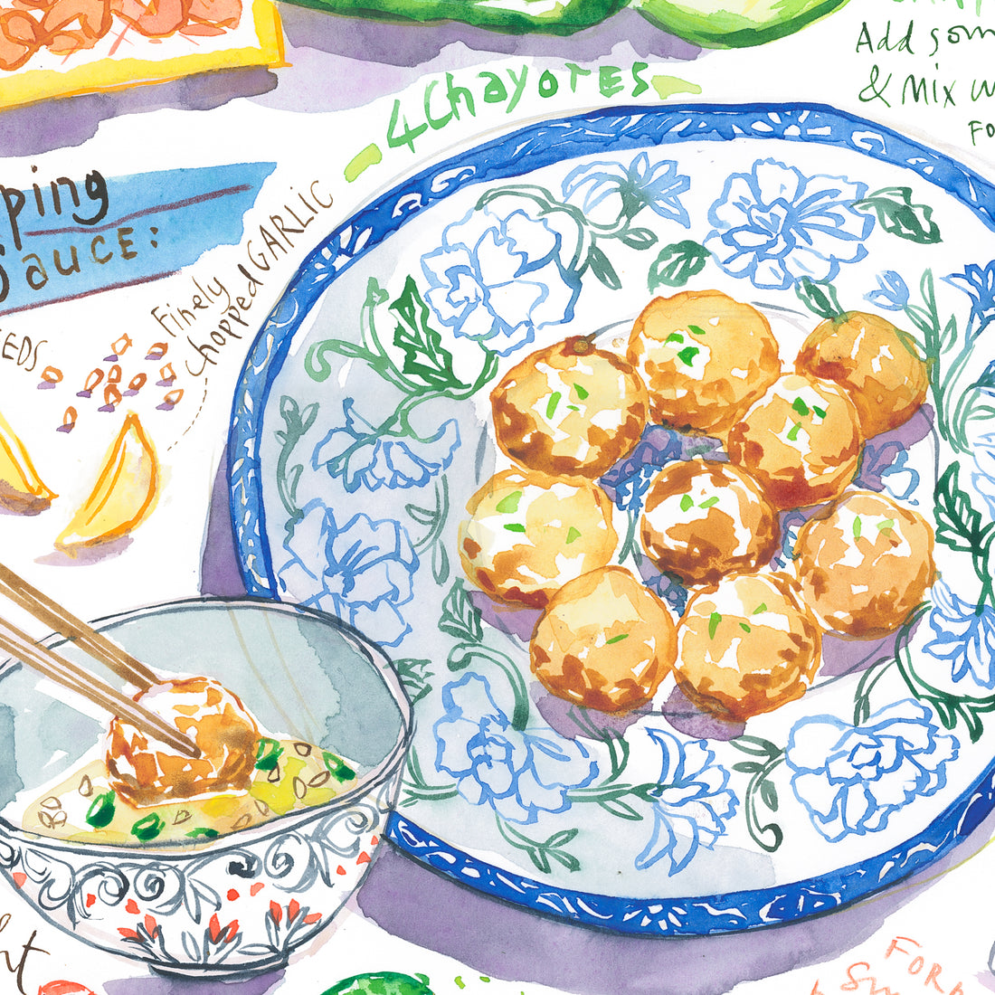 Mauritian chayote dumpling recipe print, Niouk Yen, Boulettes chouchou ...