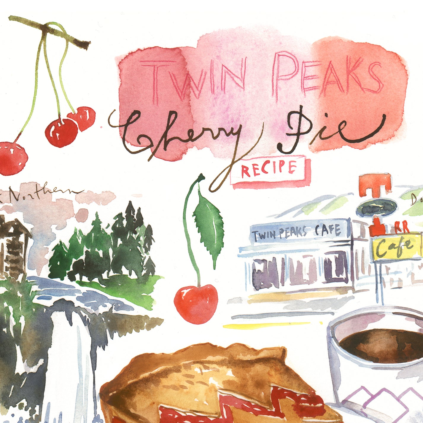 Twin Peaks Cherry Pie recipe poster – LucilesKitchen